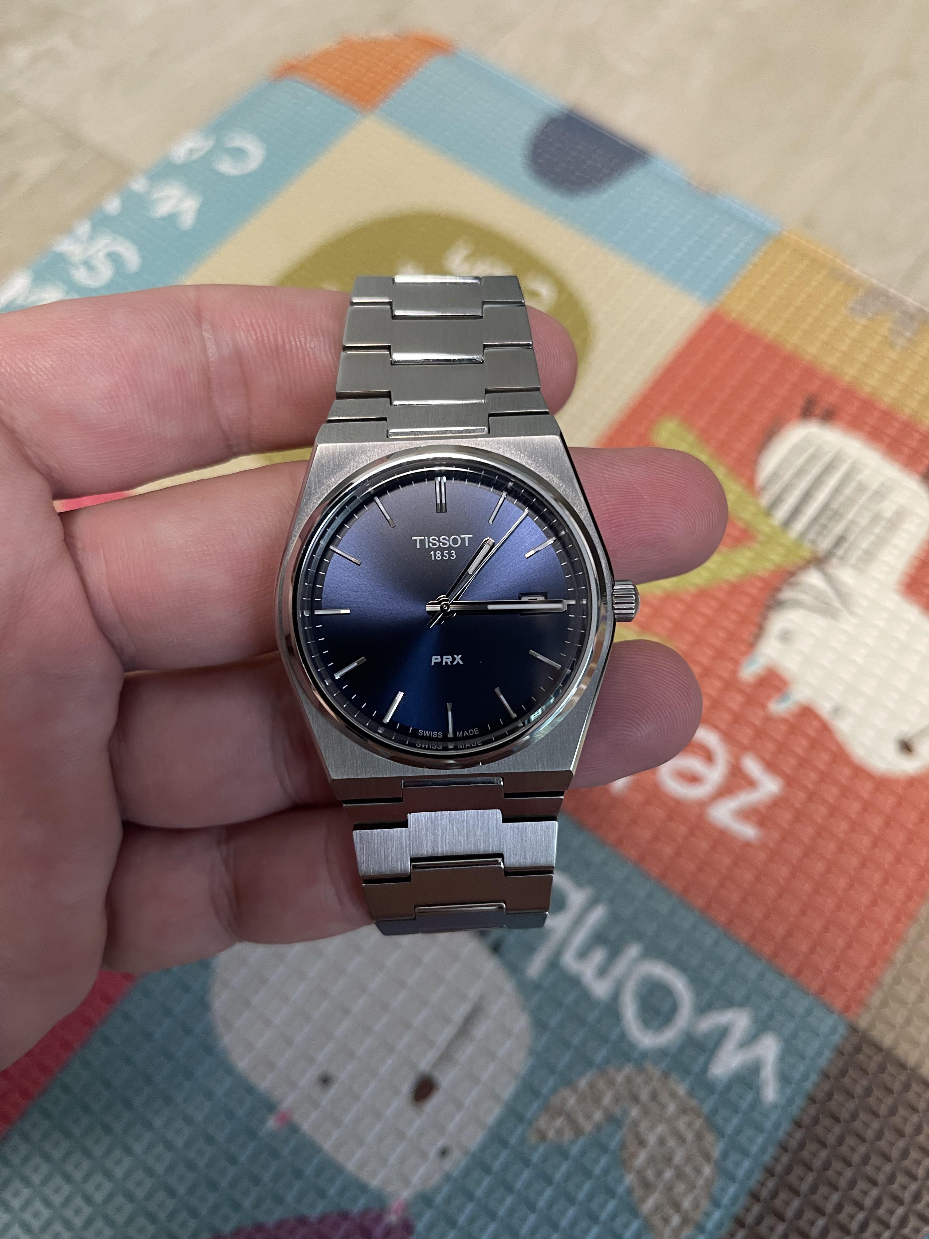 Tissot PRX Quartz Blue, Men's Fashion, Watches & Accessories, Watches ...