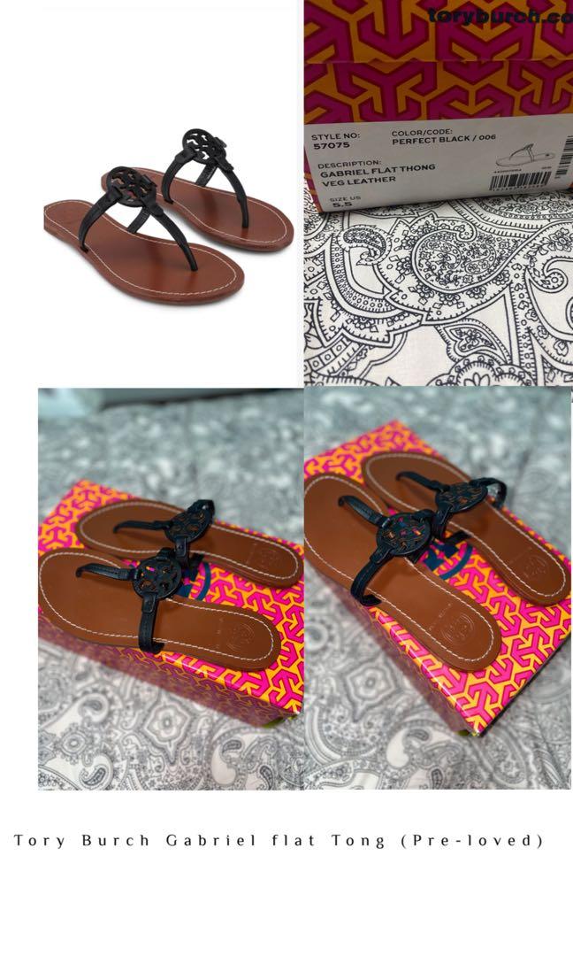 Tory Burch Gabriel flat Tong, Women's Fashion, Footwear, Sandals on ...