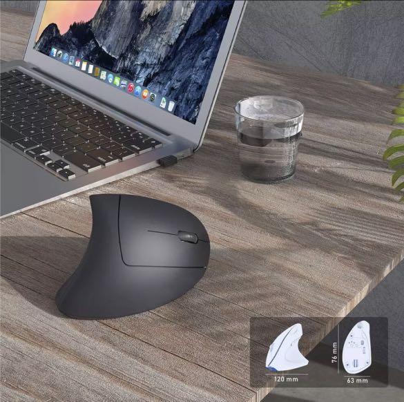 Wireless Ergonomic Mouse, Jelly Comb Rechargeable 2.4G Bluetooth ...