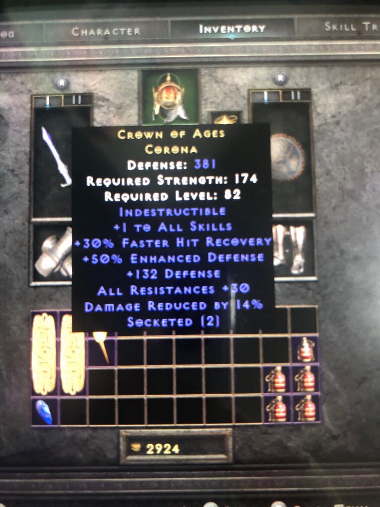 WTS: crown of ages coa Diablo 2, Video Gaming, Gaming Accessories, In ...