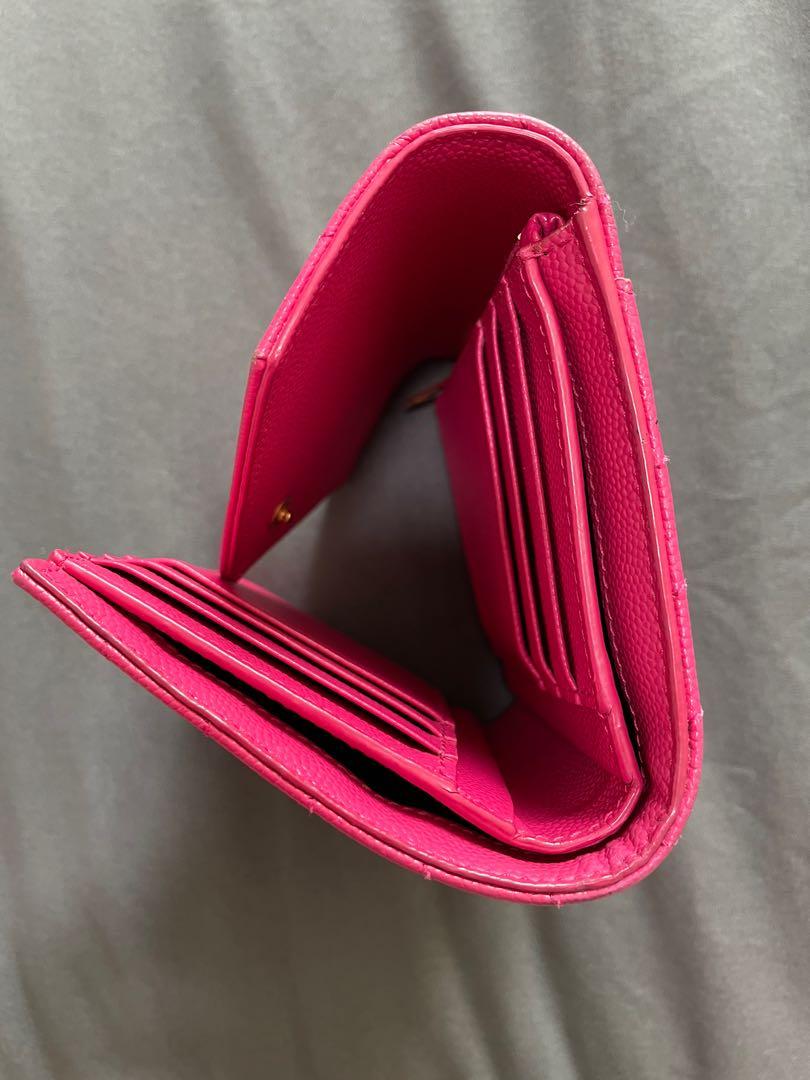 YSL Compact Wallet Pink, Luxury, Bags & Wallets on Carousell