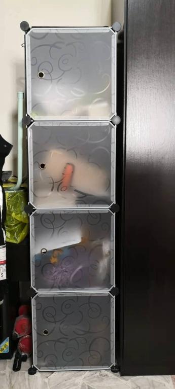 4 squares DIY Plastic Wardrobe, Furniture & Home Living, Furniture ...