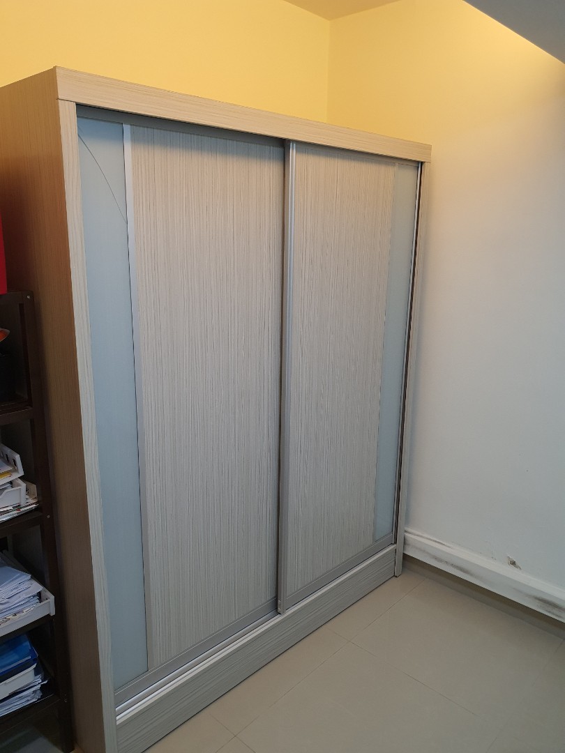 5 feet sliding door wardrobe, Furniture & Home Living, Furniture ...