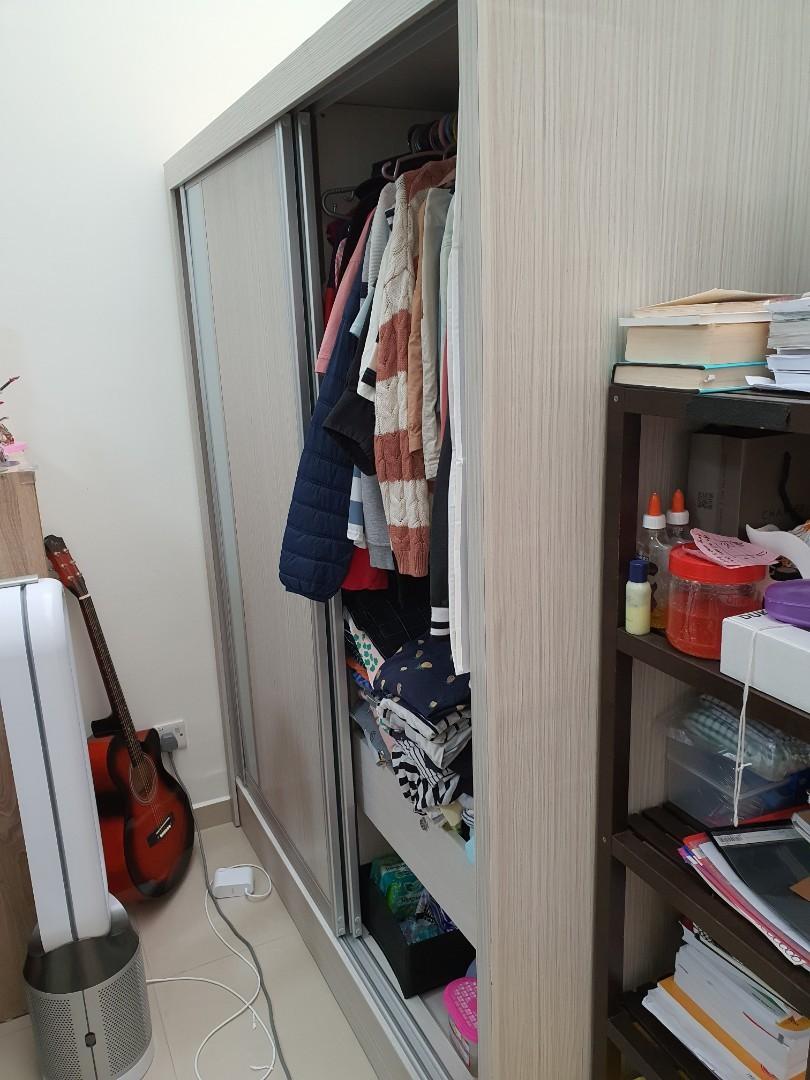 5 feet sliding door wardrobe, Furniture & Home Living, Furniture ...