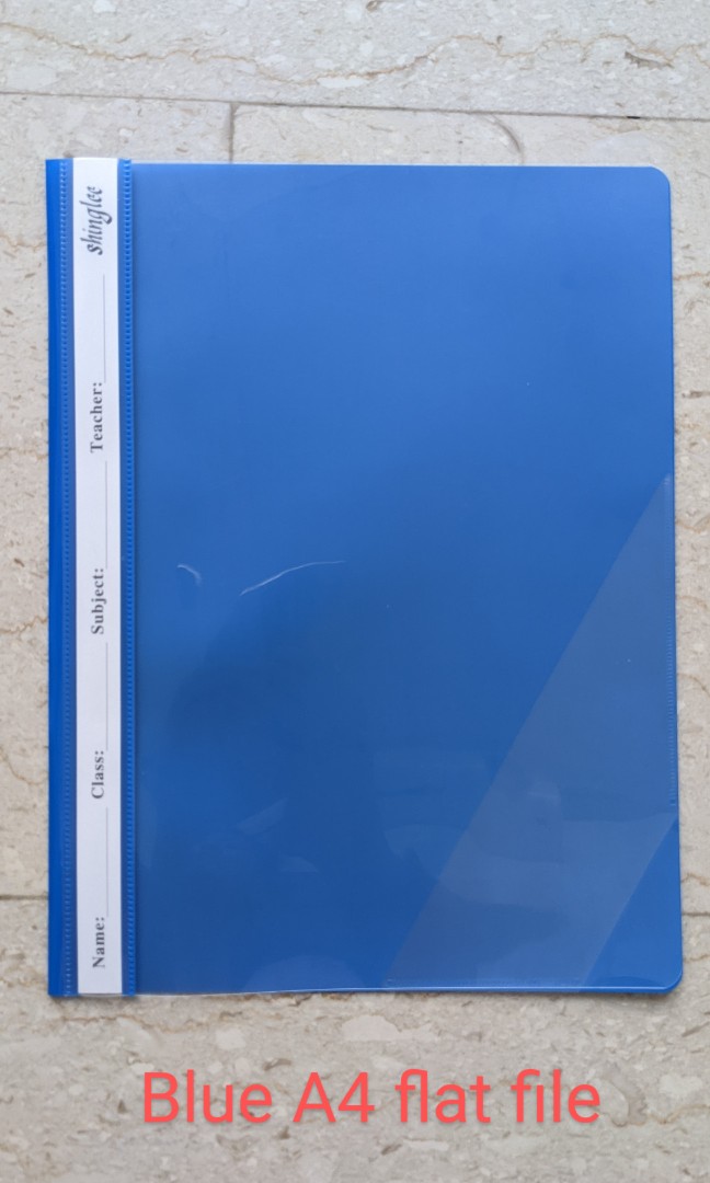 A4 Blue Flat File, Hobbies & Toys, Stationery & Craft, Stationery ...