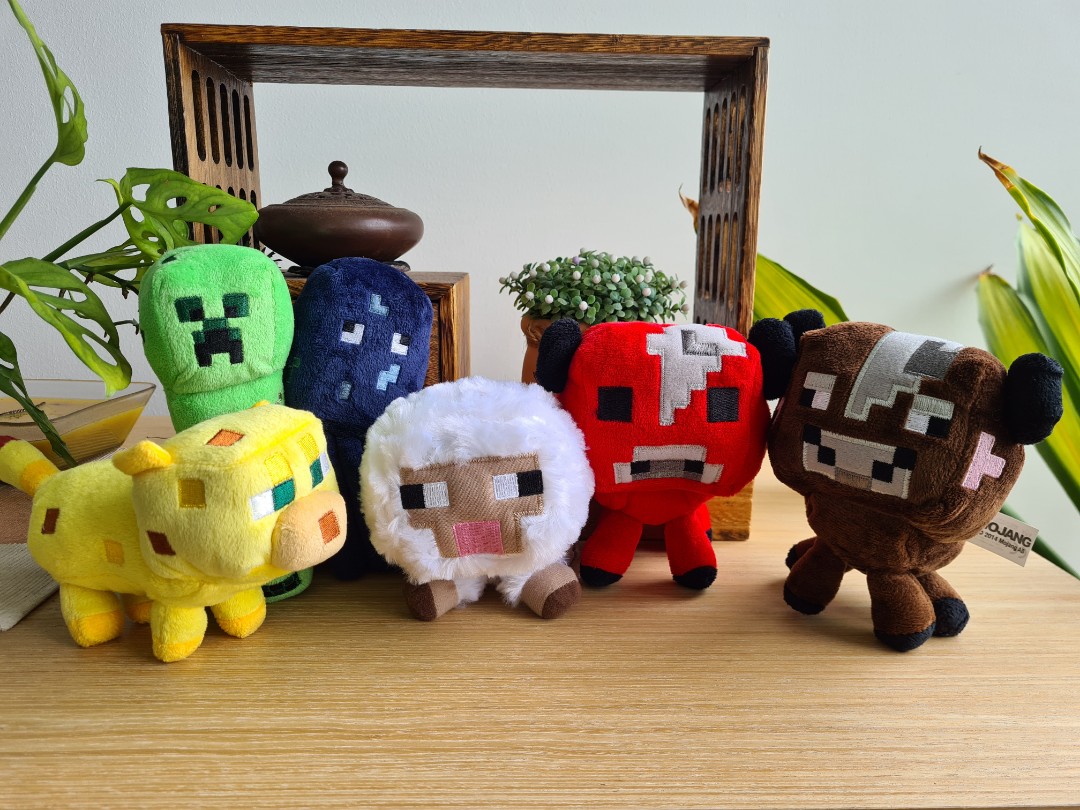 Authentic Minecraft Plushie Set, Hobbies & Toys, Toys & Games on Carousell