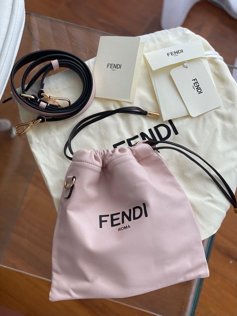 Brand New Fendi Pack Small Pouch in Pink Nappa Leather, Women's Fashion ...