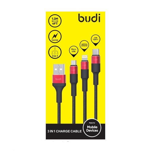 Budi 3 IN 1 (MICRO+LIGHTNING+TYPE C) Charge Cable, Mobile Phones ...