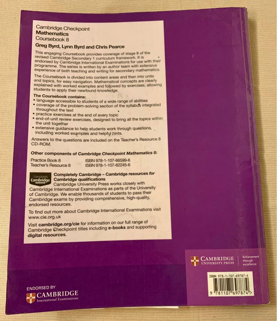 Cambridge IGCSE Checkpoint Mathematics Coursebook Grade 8, Hobbies ...