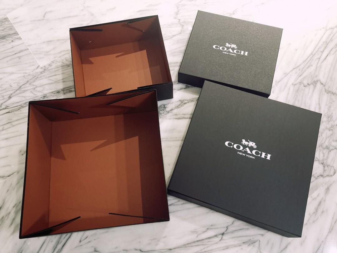 Coach Empty Gift Boxes, Luxury, Accessories on Carousell