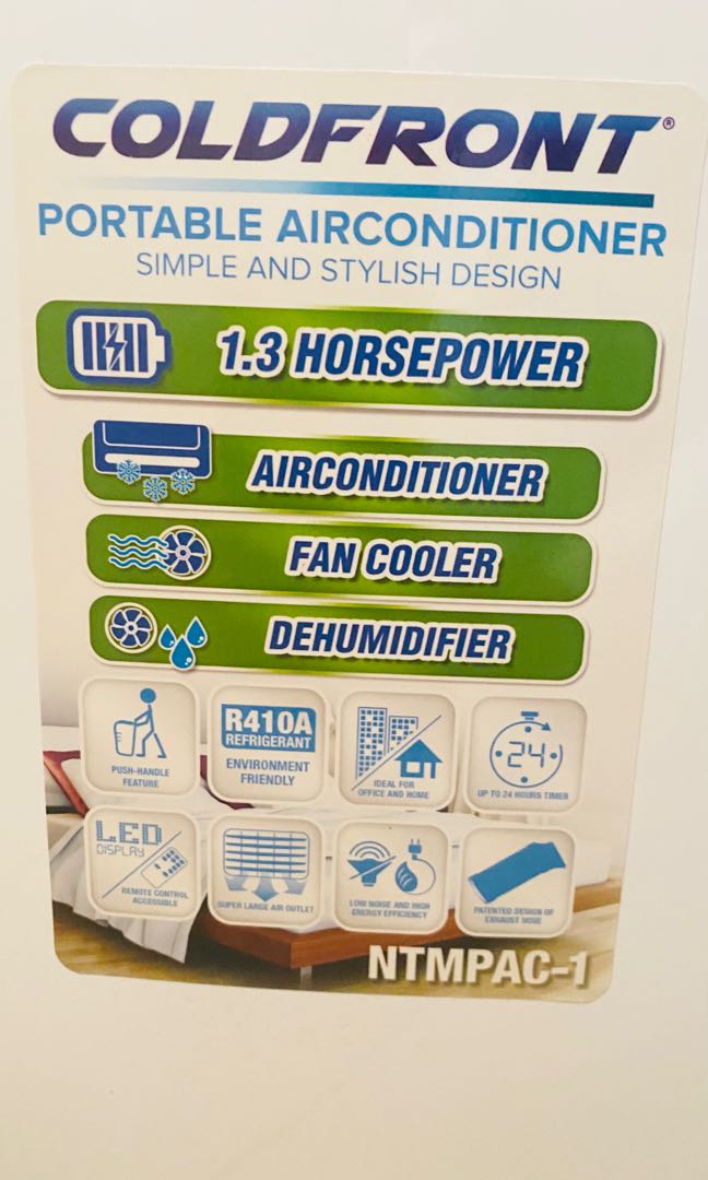 Coldfront Portable Aircon, TV & Home Appliances, Air Conditioning and ...