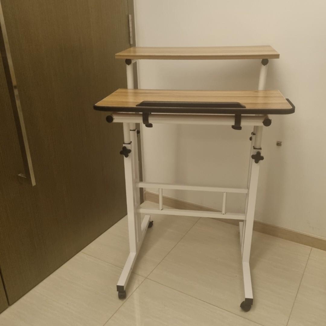 Computer laptop Table/ movable standing desk / Adjustable study Table ...