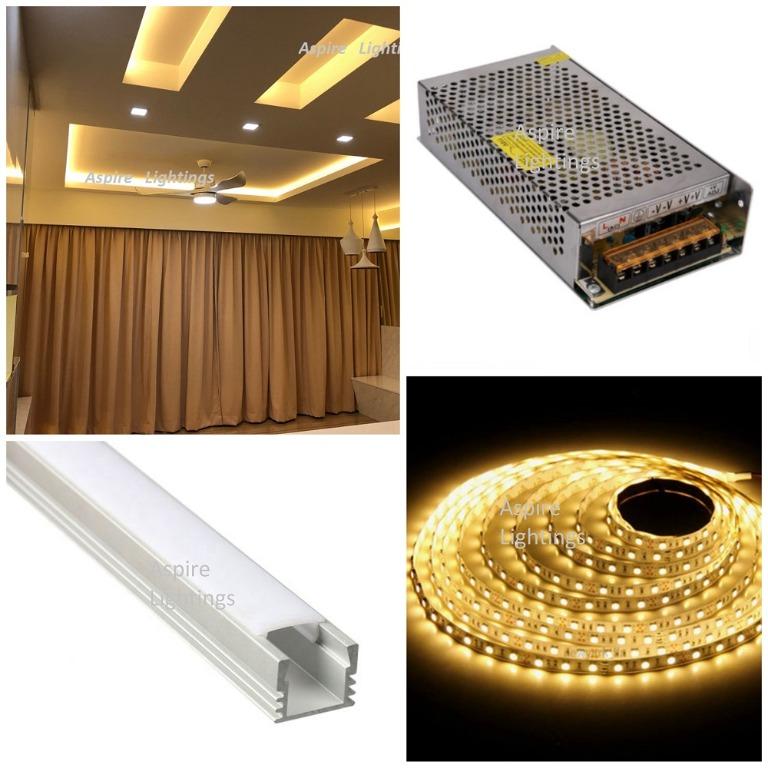 Cove Lighting LED Strip Driver Aluminium Profile Casing Channel ...