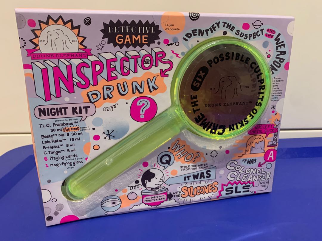 DRUNK ELEPHANT Gift Box with Magnifying glass + Ingredient benefits ...