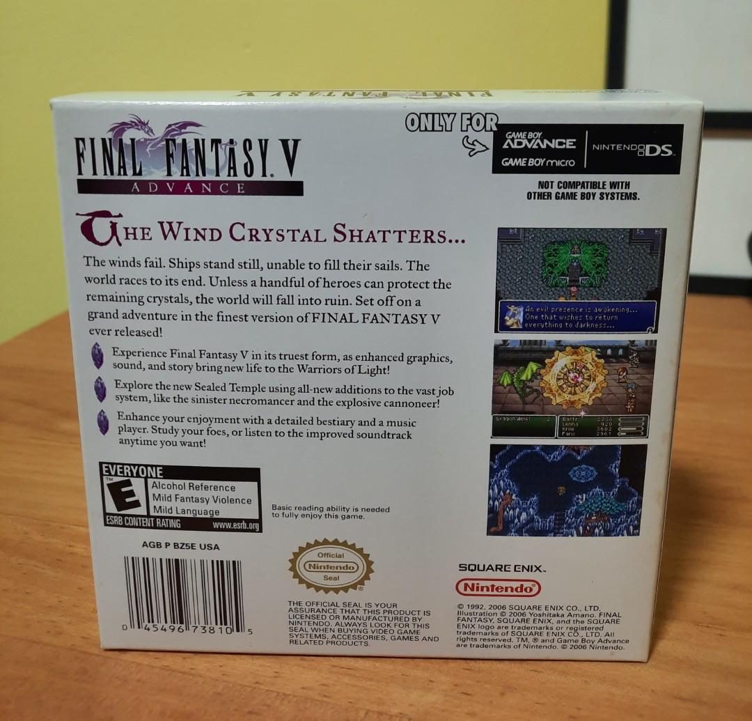 Final Fantasy V Advance (GBA) Complete in box, Video Gaming, Video ...