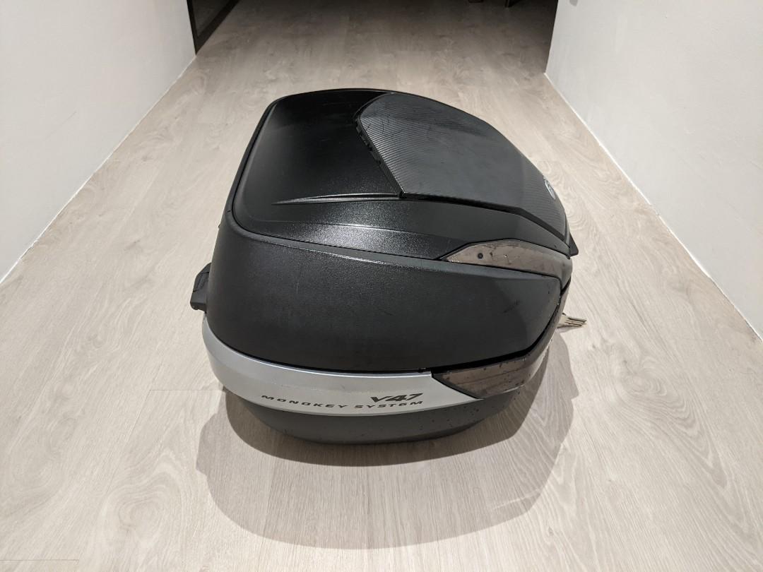 Givi V47 Topbox Monokey System + Givi Backrest, Motorcycles, Motorcycle ...