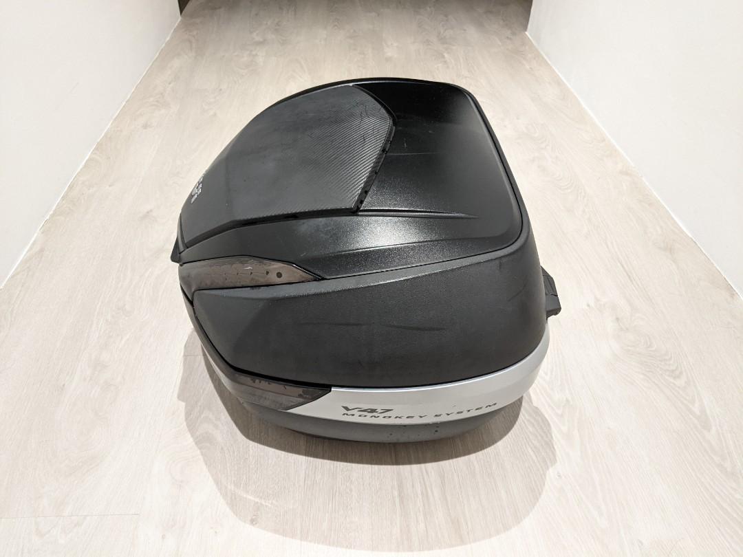 Givi V47 Topbox Monokey System + Givi Backrest, Motorcycles, Motorcycle ...