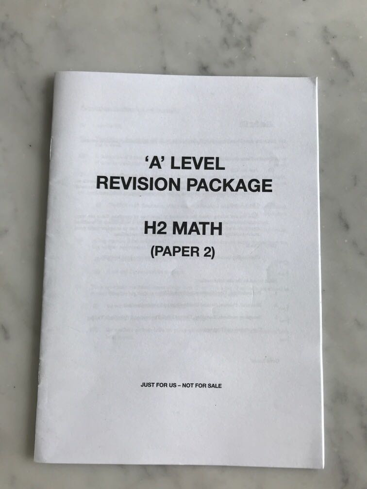 H2 Math Paper 2 A Level Revision Package, Hobbies & Toys, Books ...