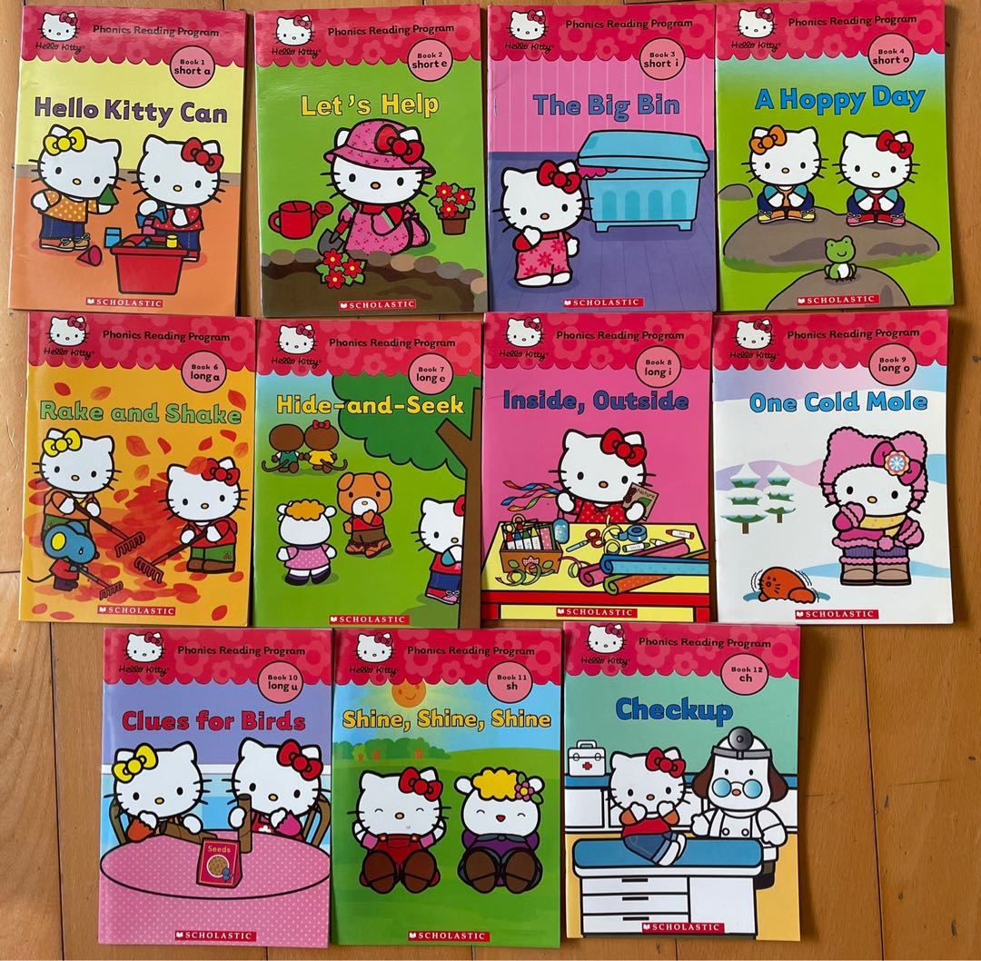 Hello Kitty phonics book scholastic for kids, 興趣及遊戲, 書本 & 文具, 小說及非小說 ...