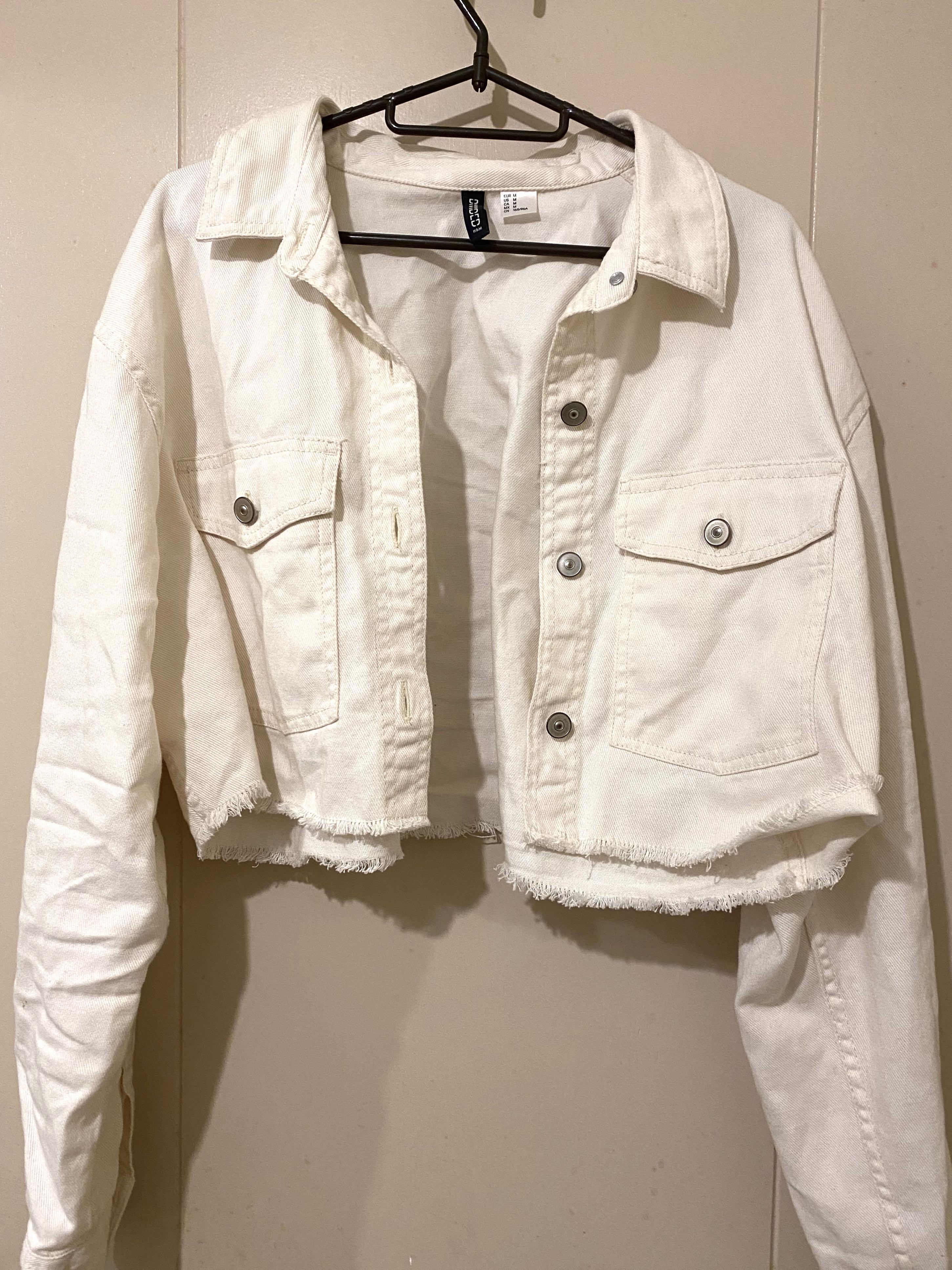 H&M Denim Jacket Cropped & Ovsized, Women's Fashion, Coats, Jackets and ...