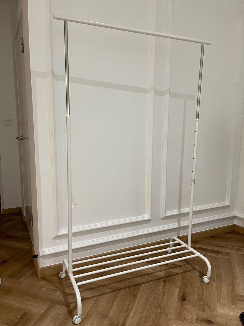 IKEA Rigga Clothes Rack (White) 2x, Furniture & Home Living, Furniture ...