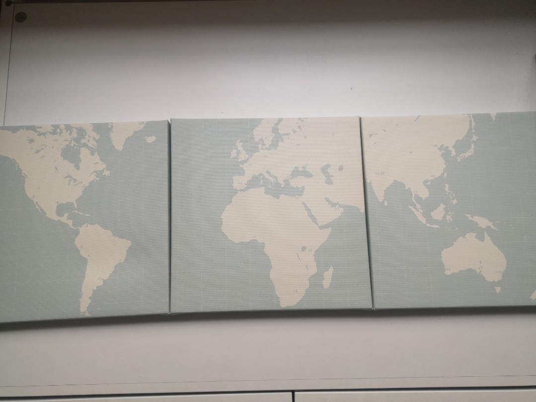 IKEA world map pictures, Furniture & Home Living, Furniture, Tables ...