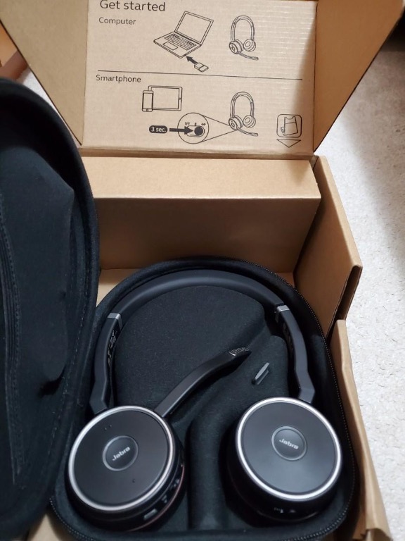 Jabra Evolve 75 - complete in box, 音響器材, 頭戴式/罩耳式耳機 - Carousell
