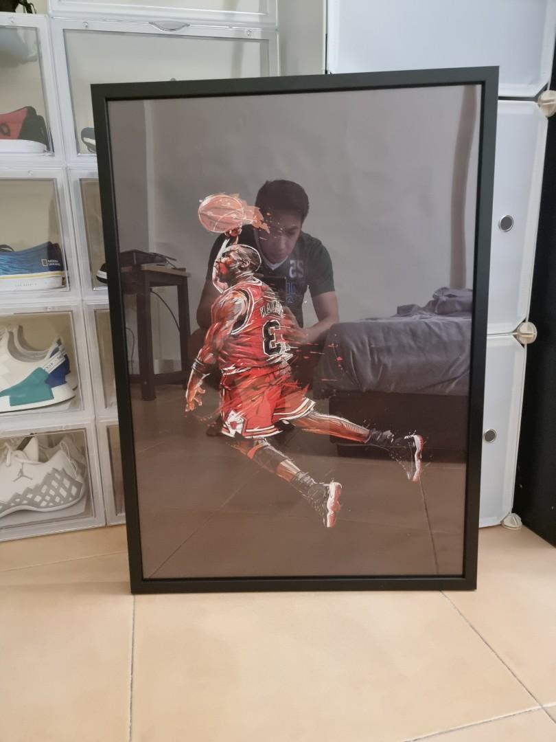 Jordan poster with frame, Furniture & Home Living, Home Decor, Frames ...
