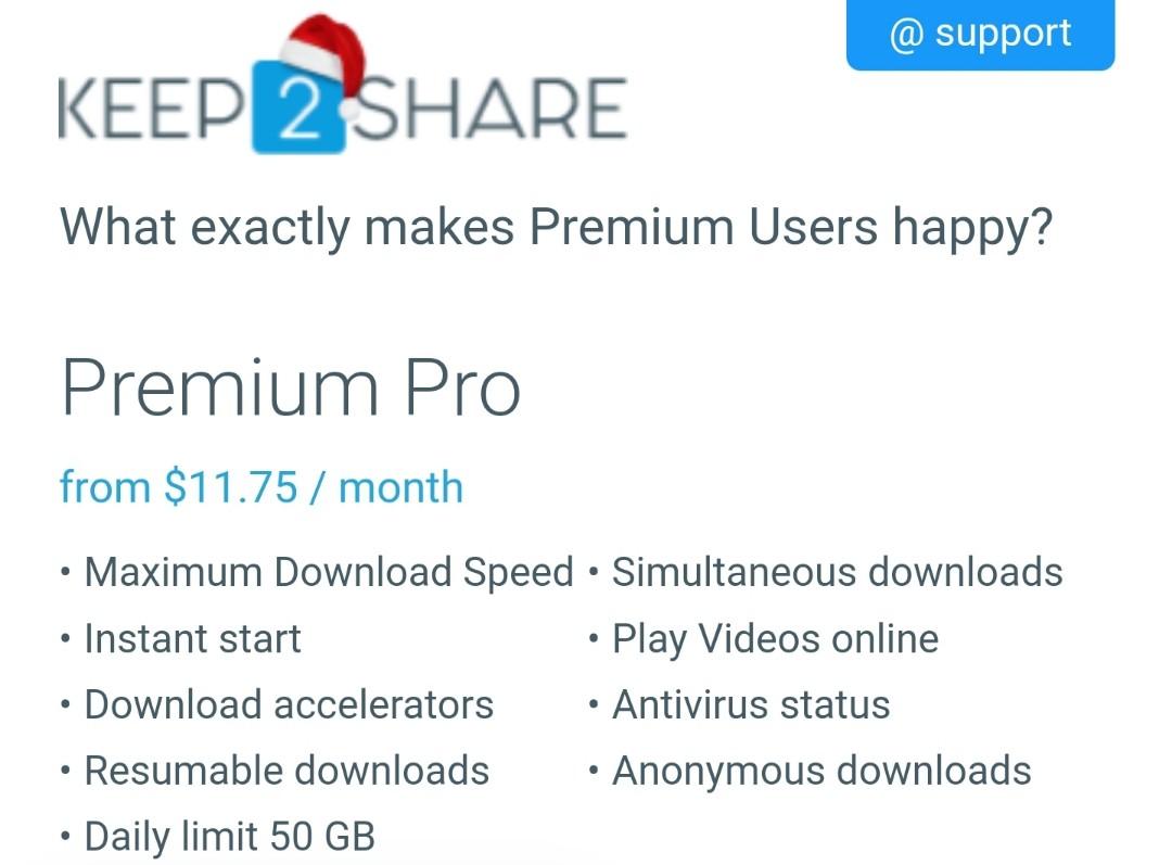 Keep2share Premium Pro (3 days subscription), Everything Else, Others on Carousell