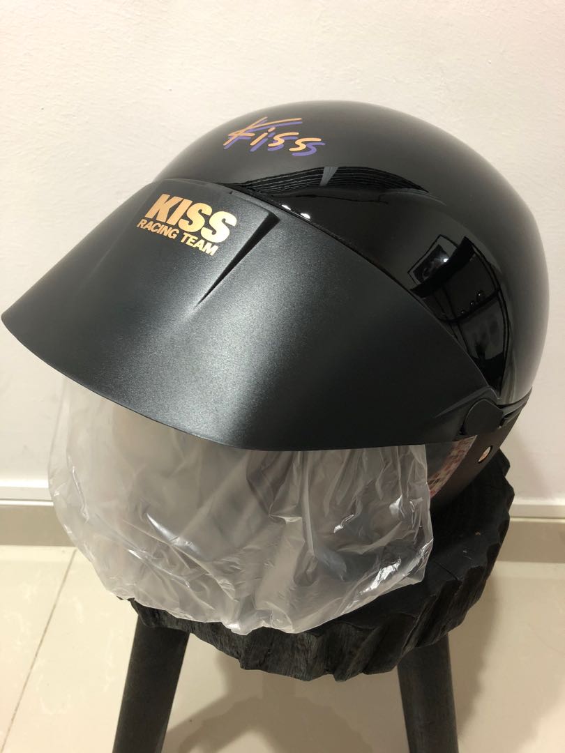 KISS Racing Helmet - Black (PSB Approved), Motorcycles, Motorcycle ...