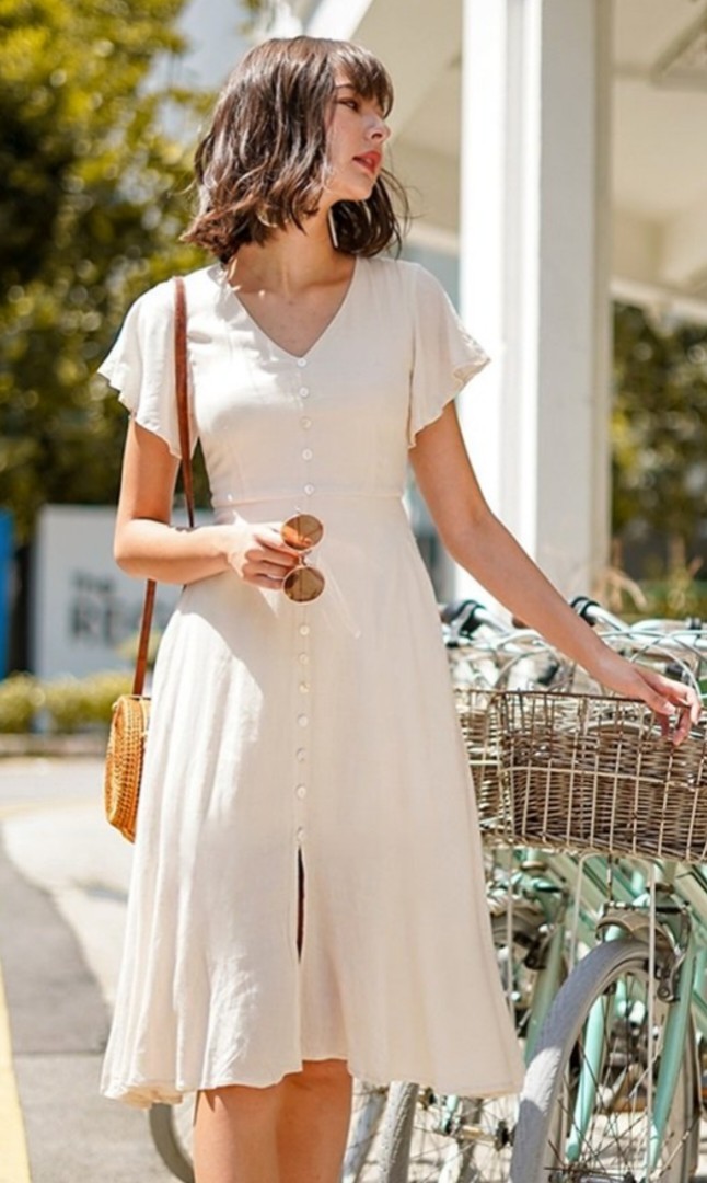 Lovet Carly Shell Buttons, Women's Fashion, Dresses & Sets, Dresses on ...