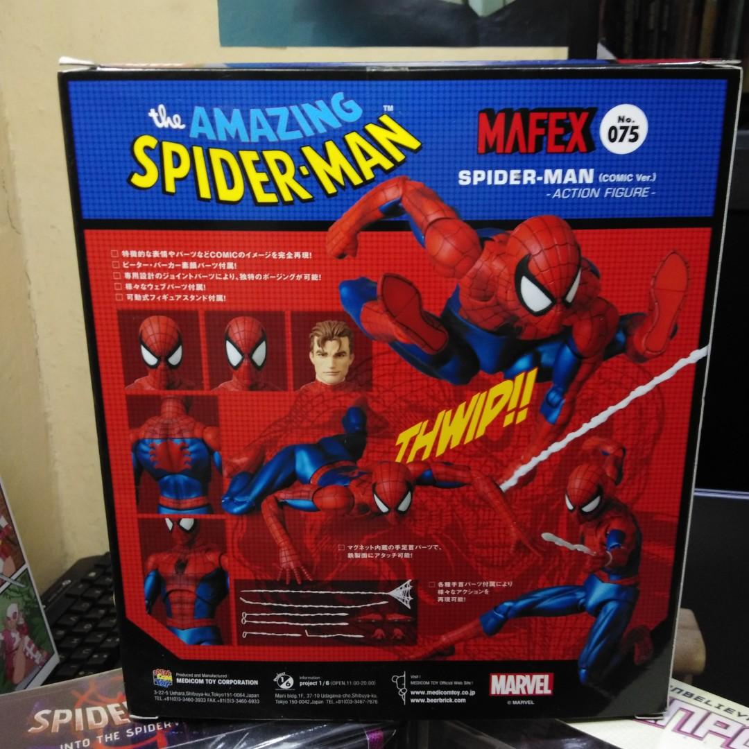Mafex No.075 The Amazing Spiderman Comic version Action Figure Marvel ...