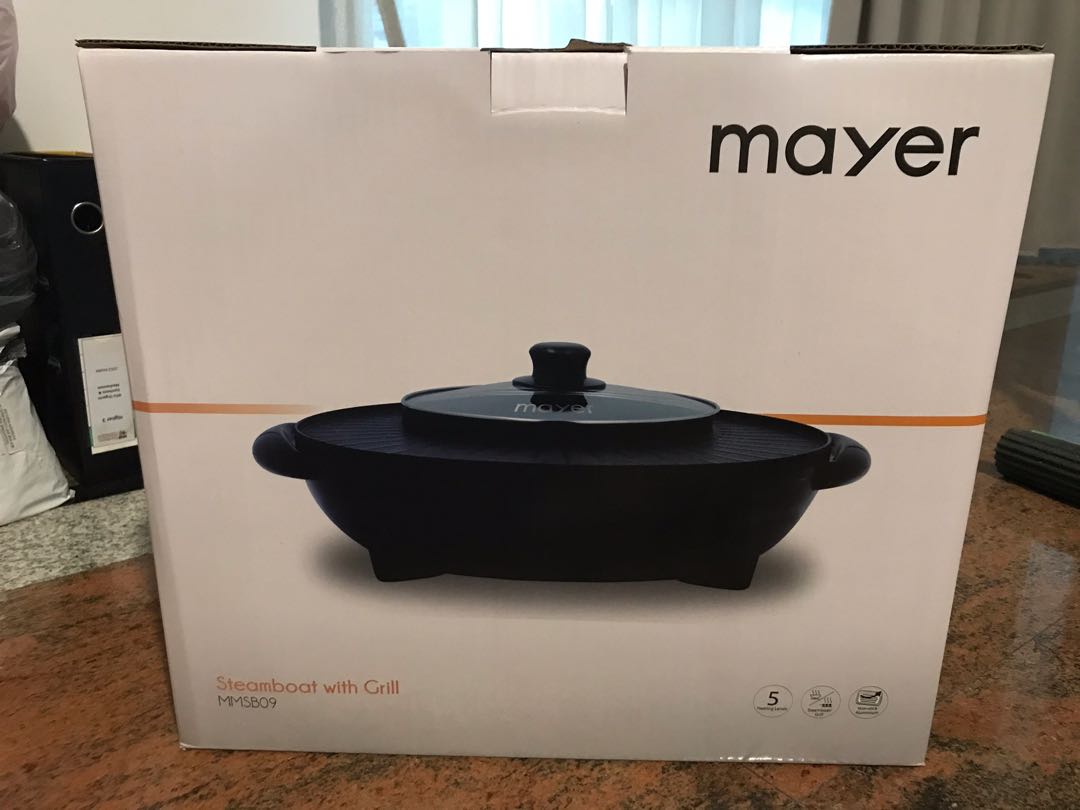 *LOWEST* BN Mayer Electric Steamboat with Grill 1.5 litre Multi-cooker ...