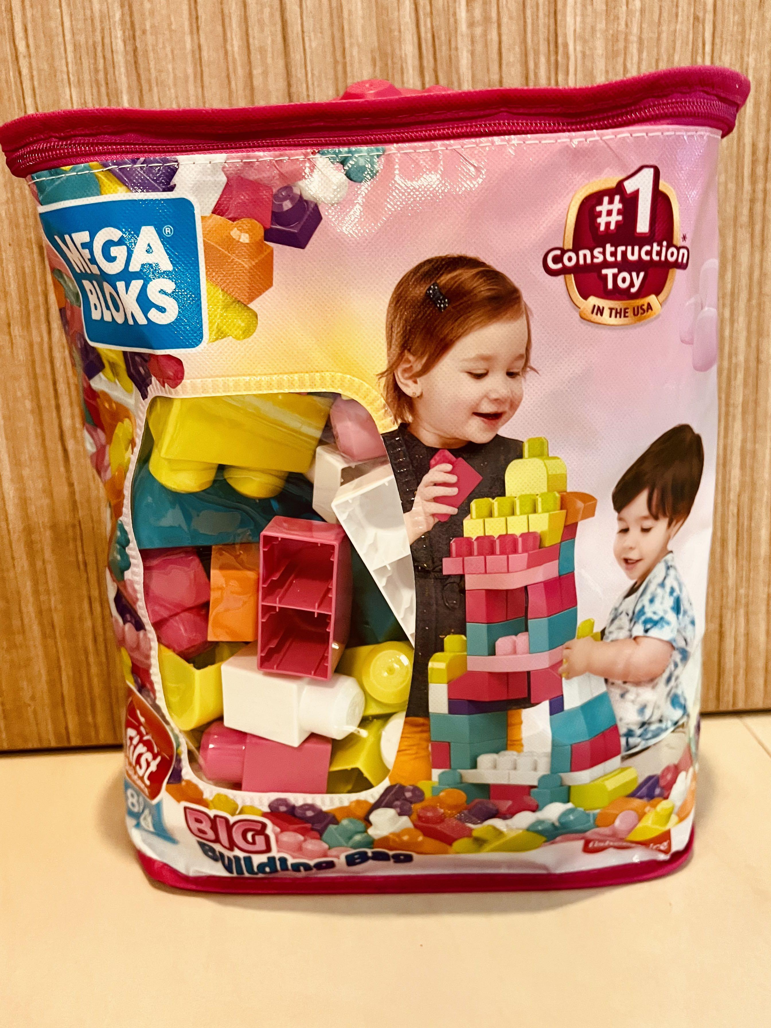 Mega Bloks Big Building Pink Bag 80 Pieces, Hobbies & Toys, Toys ...
