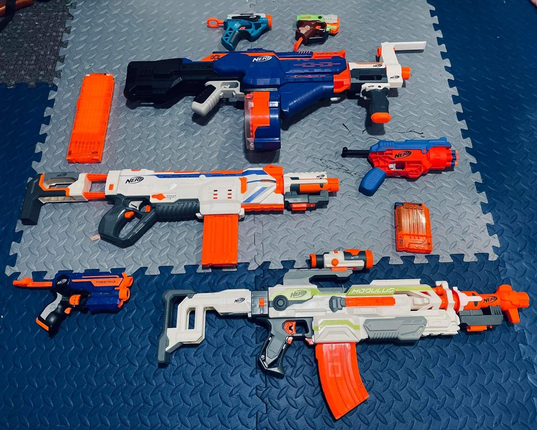 Nerf Gun Bundle, Hobbies & Toys, Toys & Games on Carousell