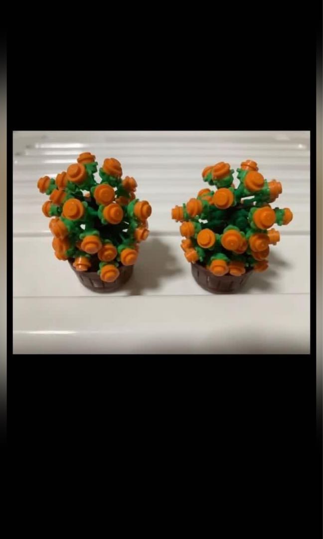 Non Lego One Pair Orange Tree for Chinese New Year CNY, Hobbies & Toys ...