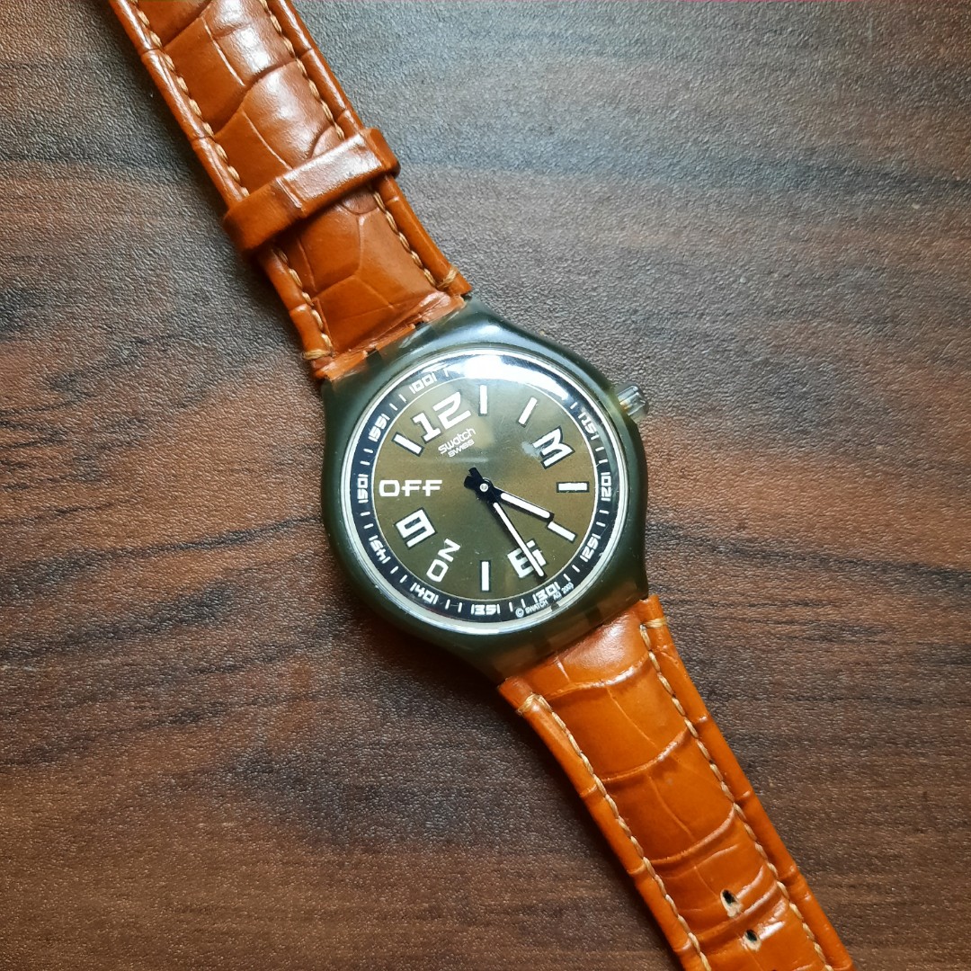 Original Swatch Alarm Ring A Tone Swiss Quartz Watch, Men's Fashion ...