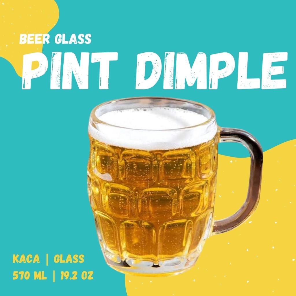 Pint Dimple Beer Glass | Gelas Bir | Gelas Minum Kaca, Kitchen ...