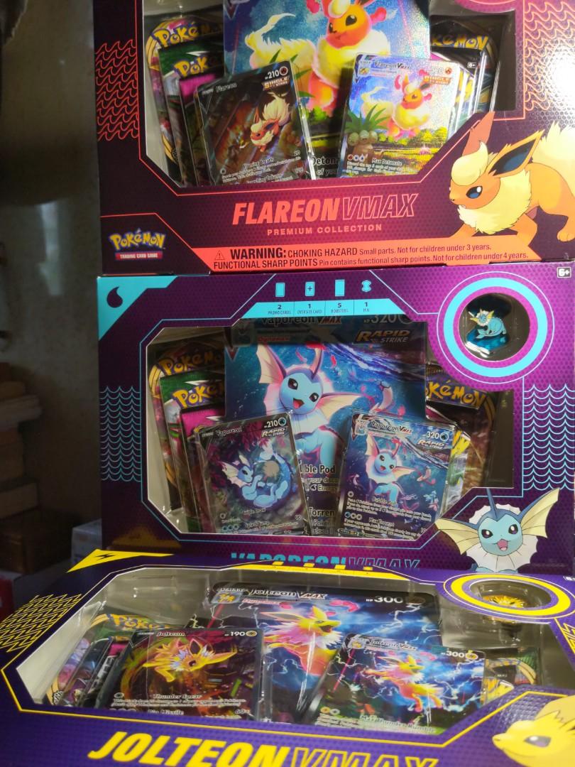 Pokemon TCG Eevee Evolutions (Eeveelutions) VMax Premium Collection Box ...