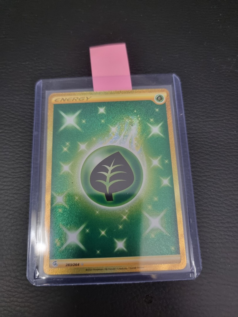 Pokemon TCG Grass Energy Gold Card, Hobbies & Toys, Toys & Games on ...