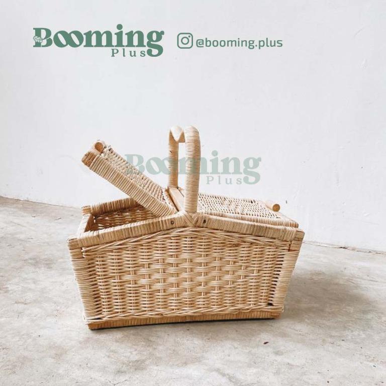 Rattan Picnic Basket / Bakul Berkelah Rotan, Furniture & Home Living ...