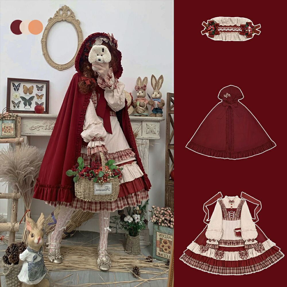 Red Riding Hood Lolita set, Women's Fashion, Dresses & Sets, Sets or ...