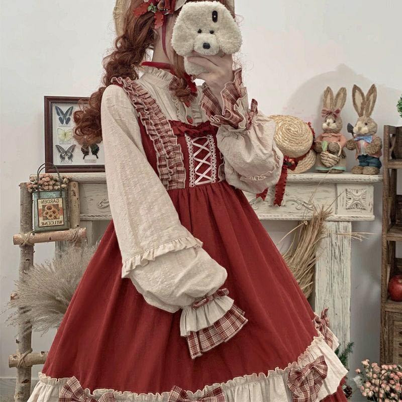 Red Riding Hood Lolita set, Women's Fashion, Dresses & Sets, Sets or ...