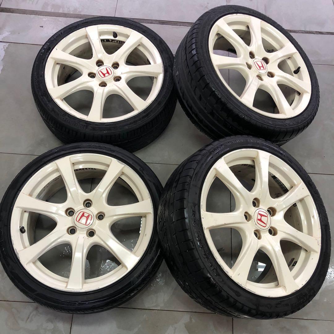 Rim Original Civic FD2R 18 inci siap tayar, Auto Accessories on Carousell