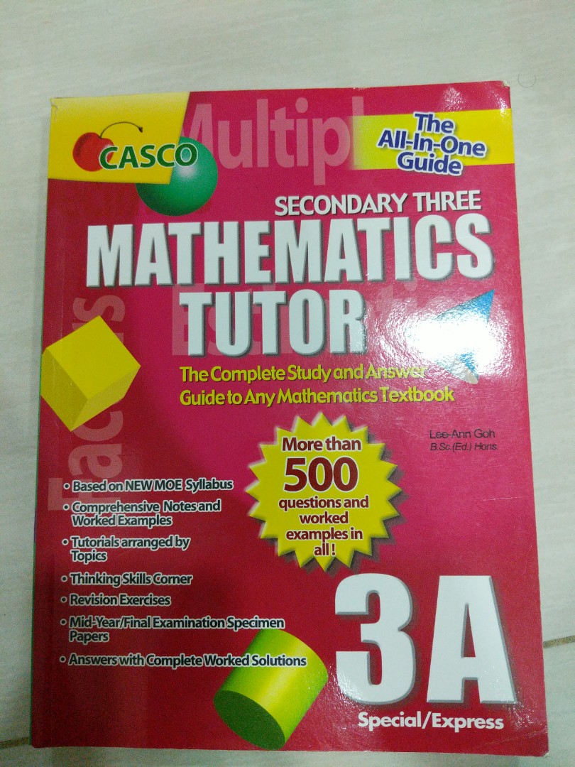 Secondary 3 Mathematics Tutor 3A Express, Hobbies & Toys, Books ...