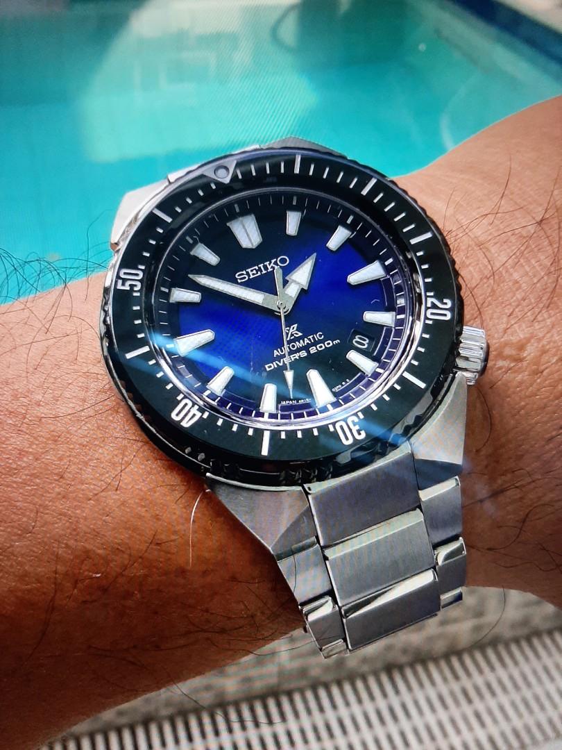 SEIKO PROSPEX TRANSOCEAN RISING WAVE BLUE DIAL WATCH, Luxury, Watches ...