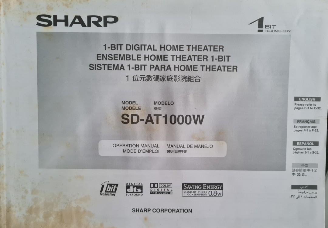 Sharp 1-bit digital home theater systems, Audio, Soundbars, Speakers ...