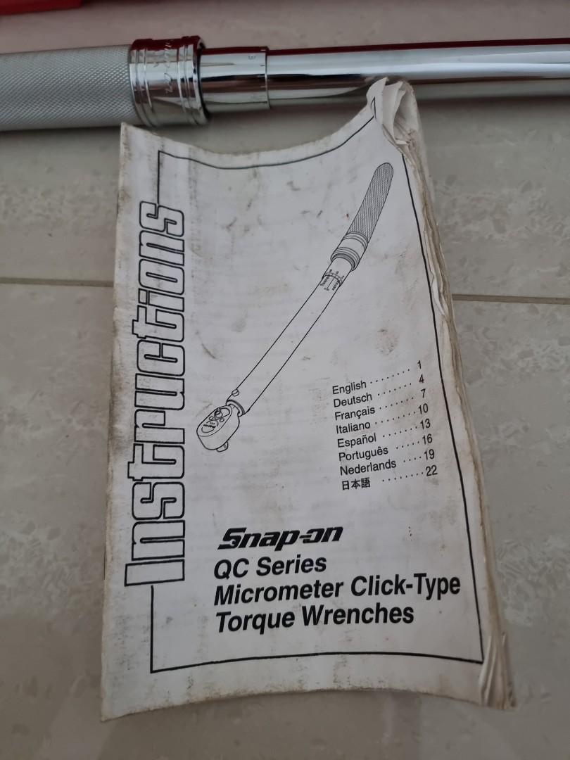 Snap-on Torque Wrench, Furniture & Home Living, Home Improvement ...