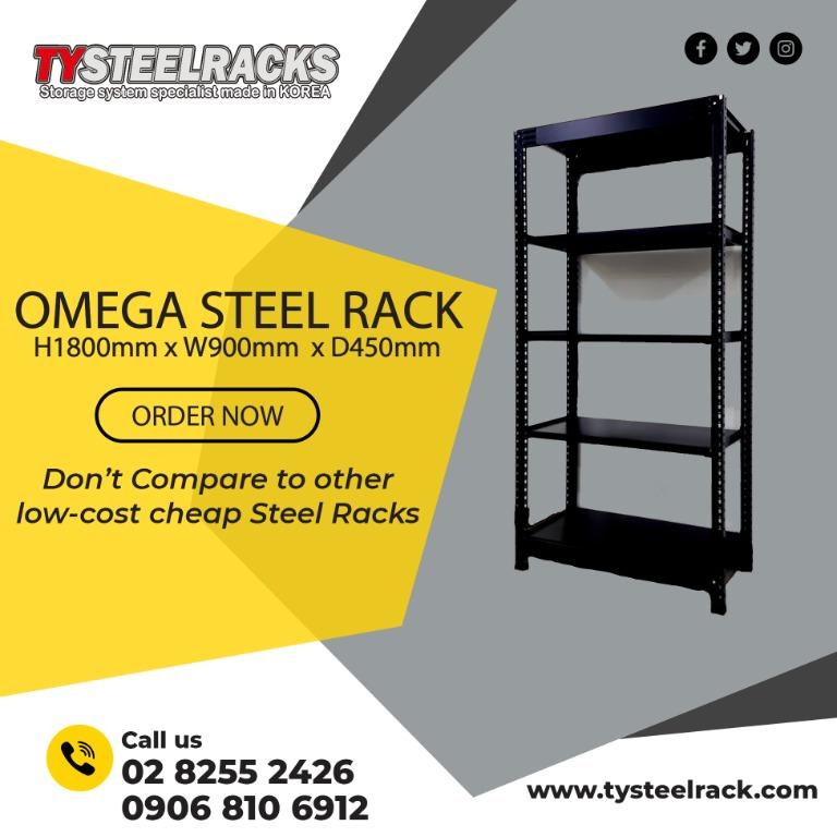 Steel Rack Omega type Boltless type commercial rack made in korea ...