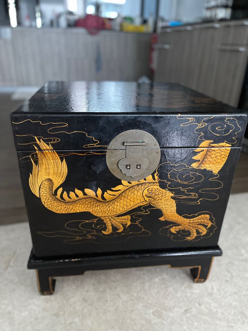 Stylish Chinese dragon storage box, Furniture & Home Living, Furniture ...
